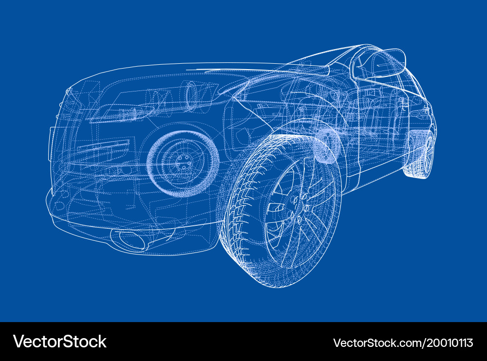 Car sketch Royalty Free Vector Image - VectorStock