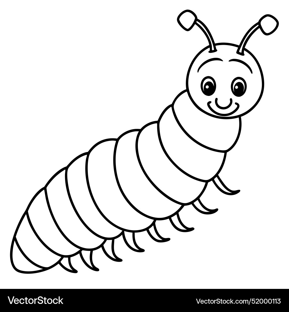 Caterpillar sits icon Royalty Free Vector Image