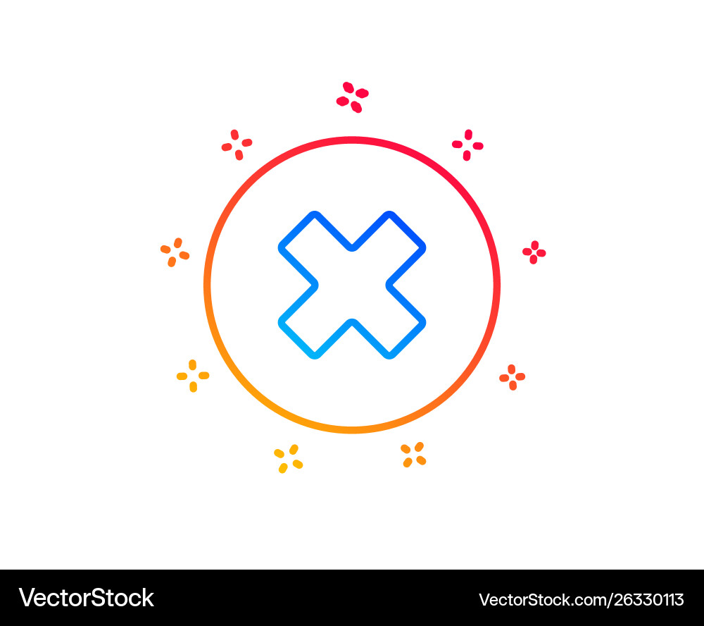 Delete line icon remove sign Royalty Free Vector Image Delete line icon remove sign Royalty Free Vector Image