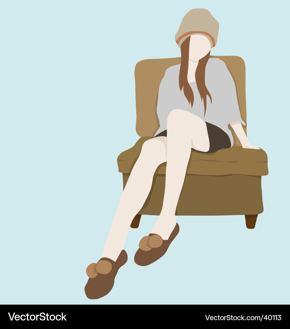 Girl alone Royalty Free Vector Image - VectorStock