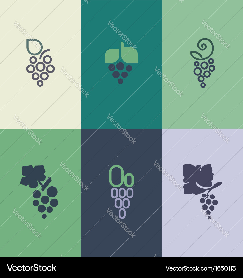 Grape Leaf Logo Templates Royalty Free Vector Image