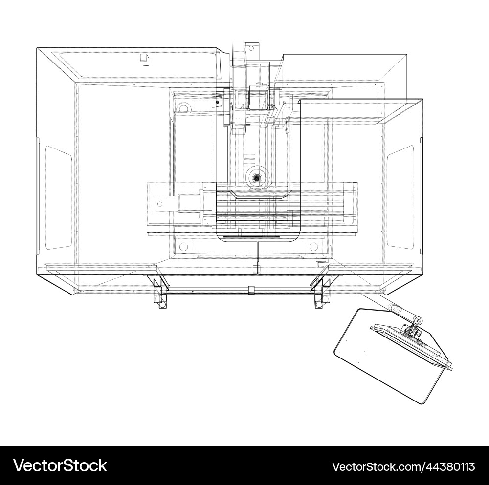 Metalworking cnc milling machine Royalty Free Vector Image