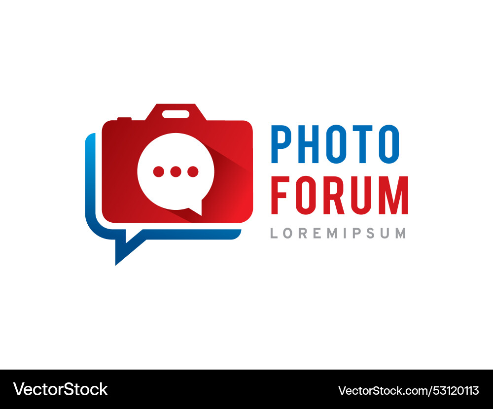 Photography forum or community logo symbol icon Vector Image