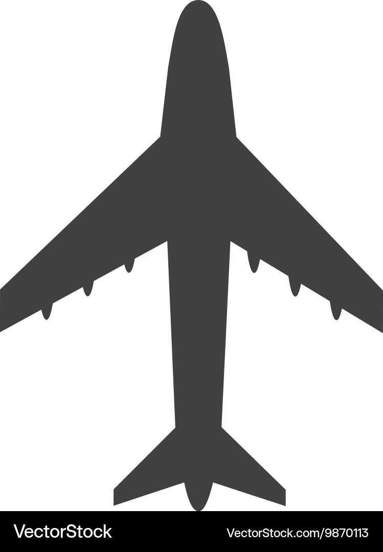 Plane airplane flying icon Royalty Free Vector Image