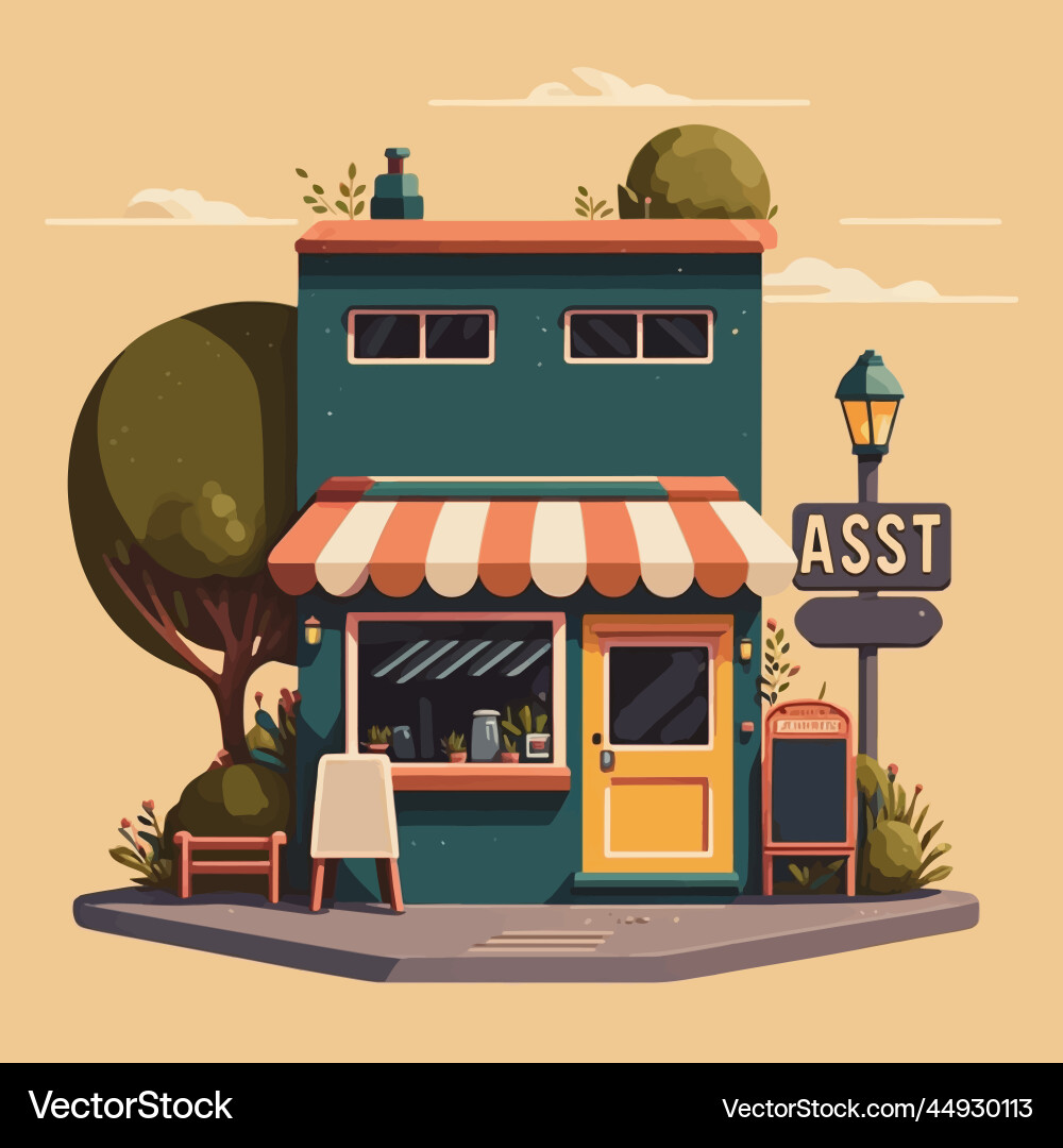 Small business store shop design restaurants Vector Image