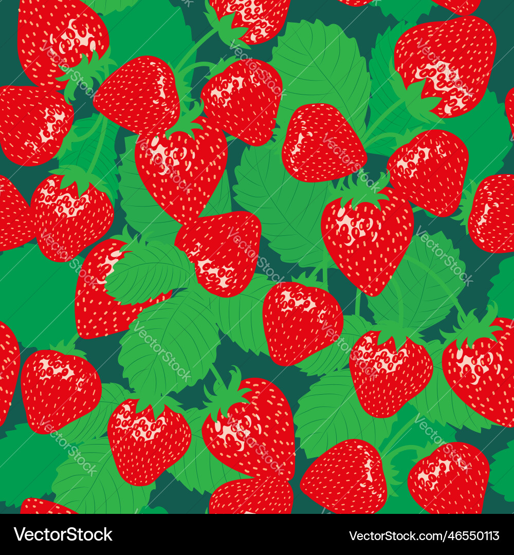 Strawberry pattern Royalty Free Vector Image - VectorStock