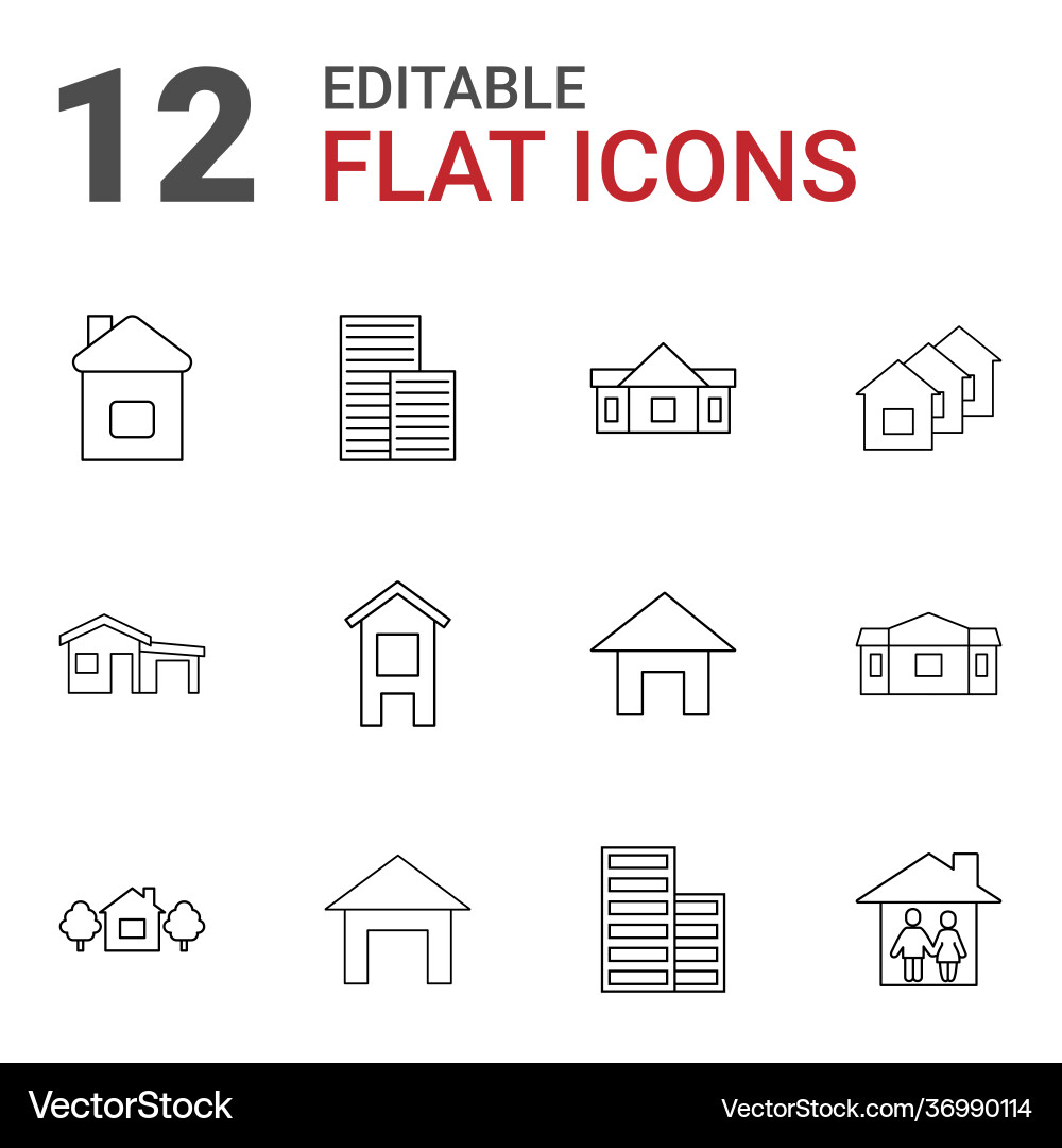12 real icons Royalty Free Vector Image - VectorStock