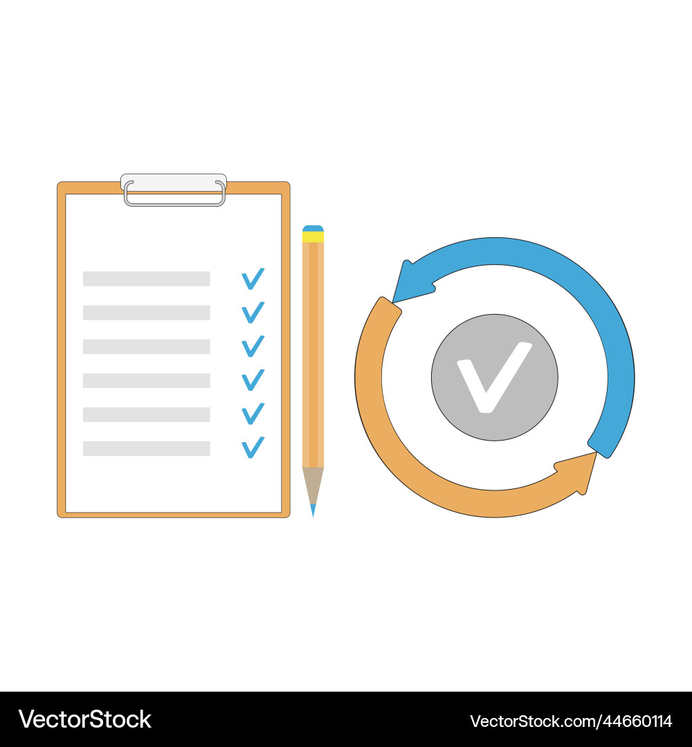 Accepted accounting report check and management Vector Image