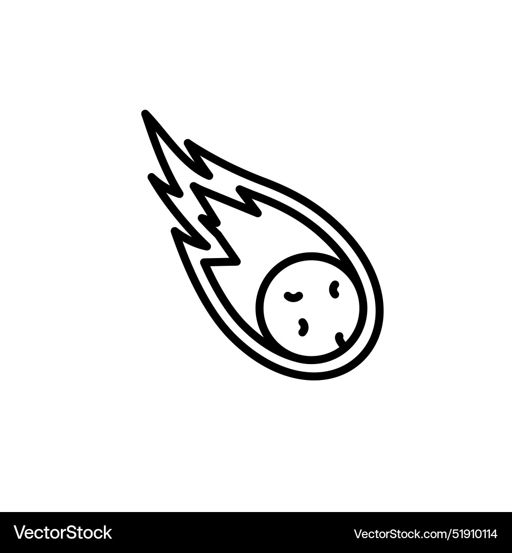 Astronomy comet icon for space exploration Vector Image