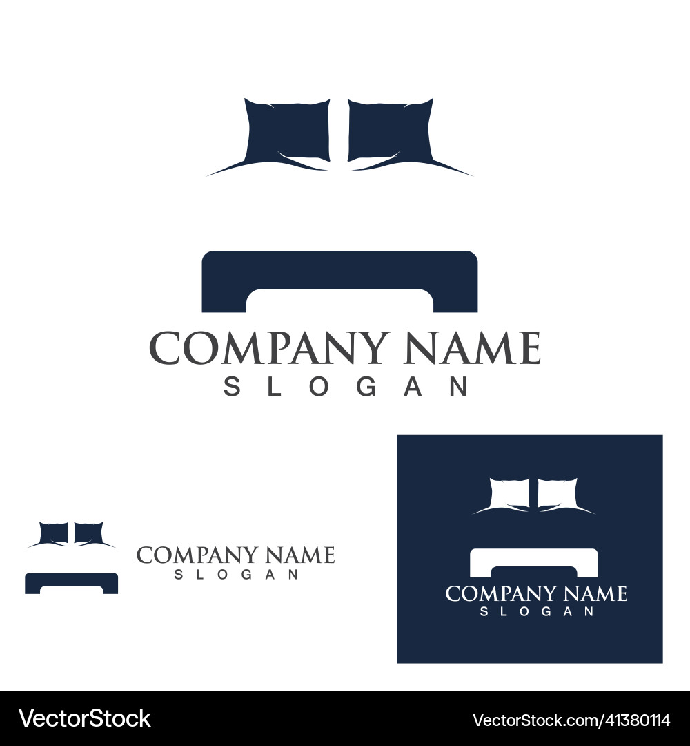 Bed logo and symbol Royalty Free Vector Image - VectorStock