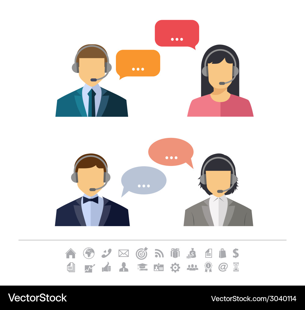 Call center Royalty Free Vector Image - VectorStock