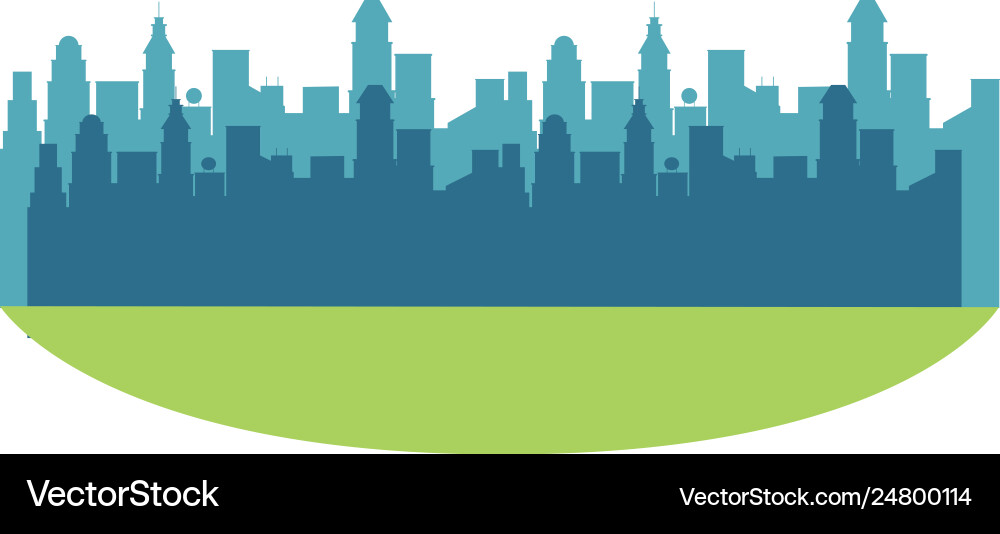 Cityscape scenery cartoon Royalty Free Vector Image