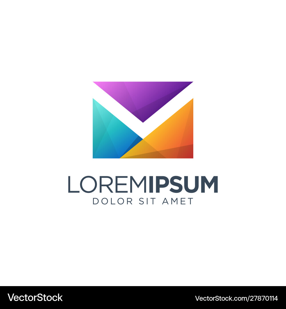 Creative mail logo Royalty Free Vector Image - VectorStock