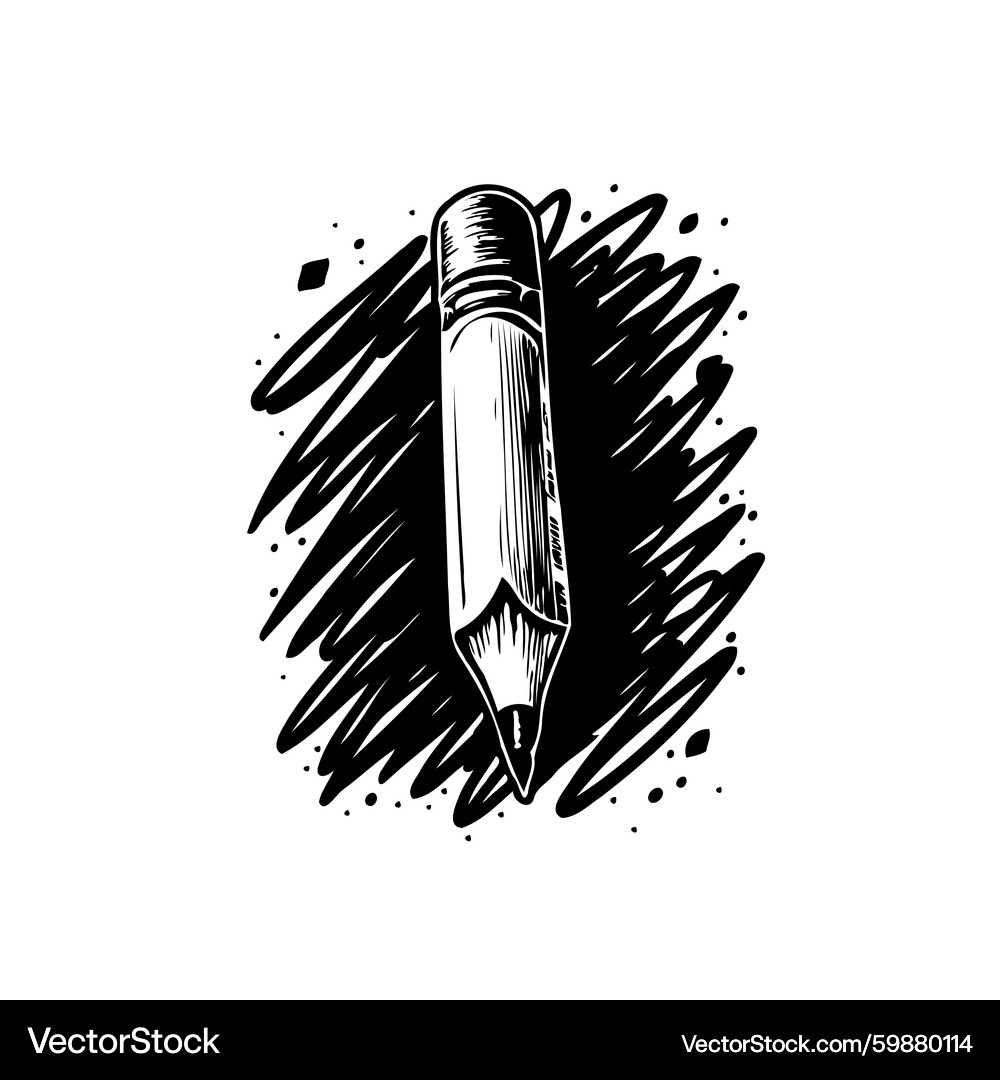 Monochromatic Pencil Sketch – Royalty-Free Vector | VectorStock