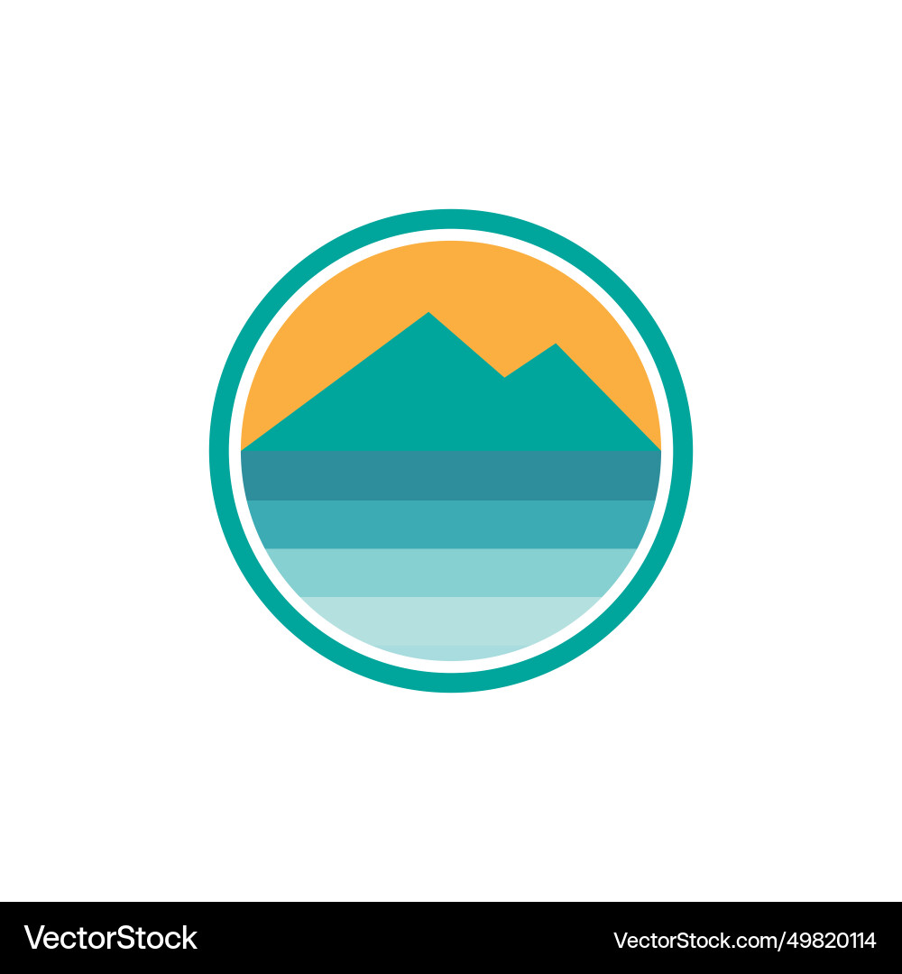 Outdoor explore holiday icon logo design Vector Image