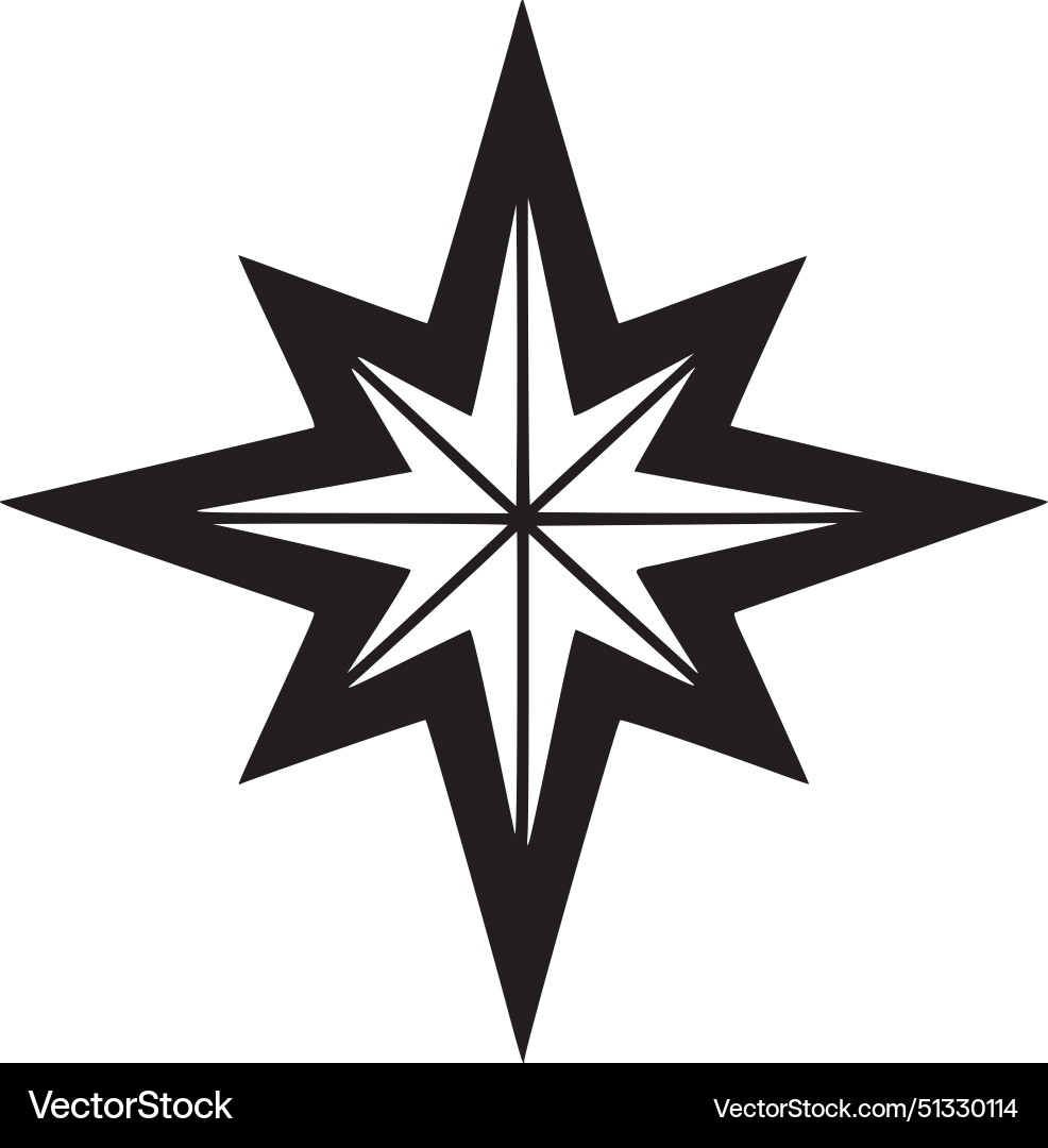 Star - minimalist and flat logo Royalty Free Vector Image