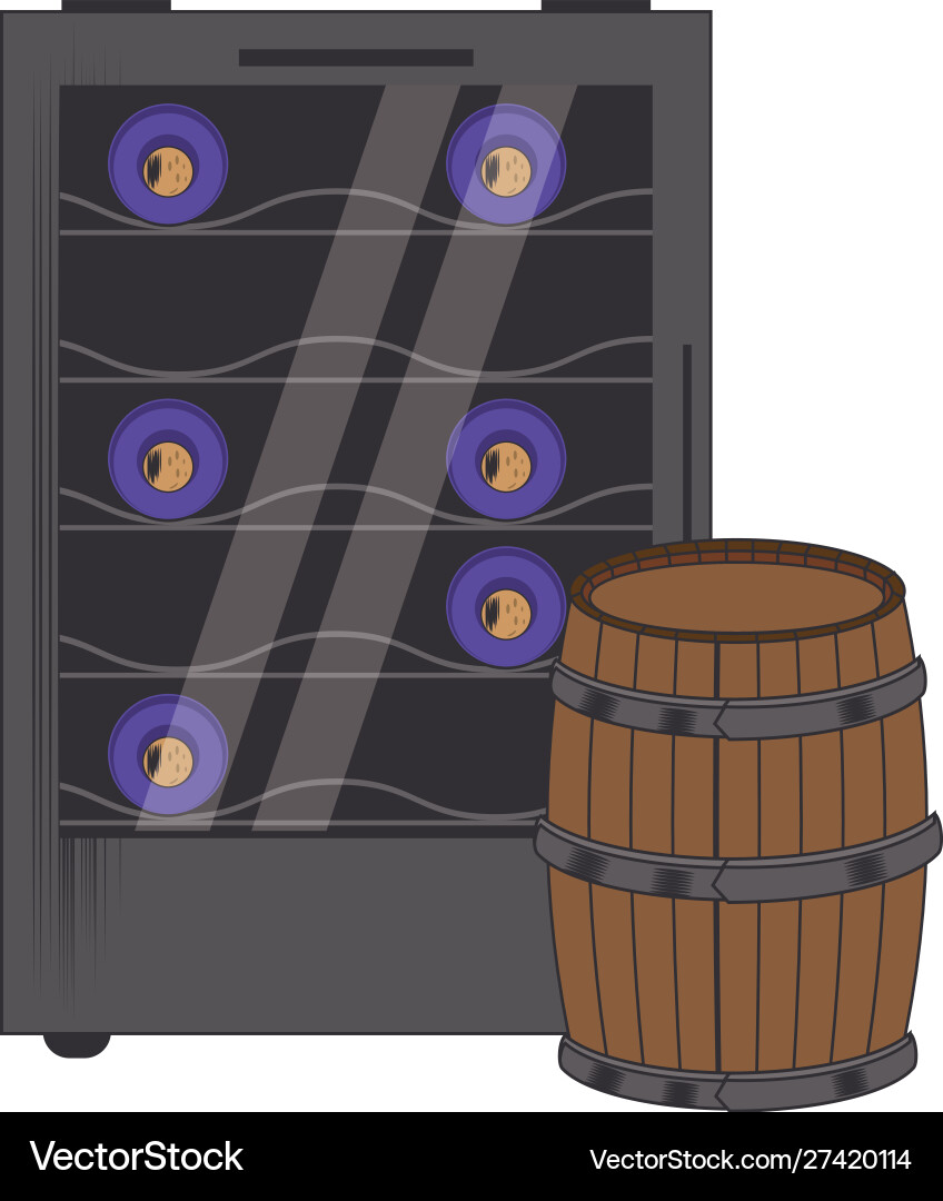 Wine cooler fridge icon image Royalty Free Vector Image