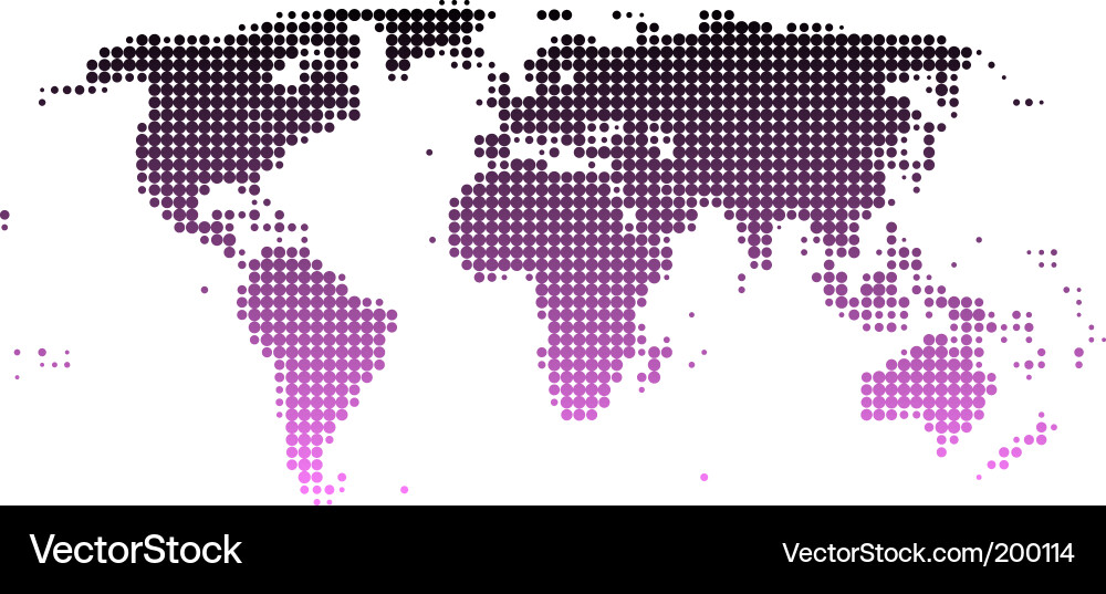 World map Royalty Free Vector Image - VectorStock
