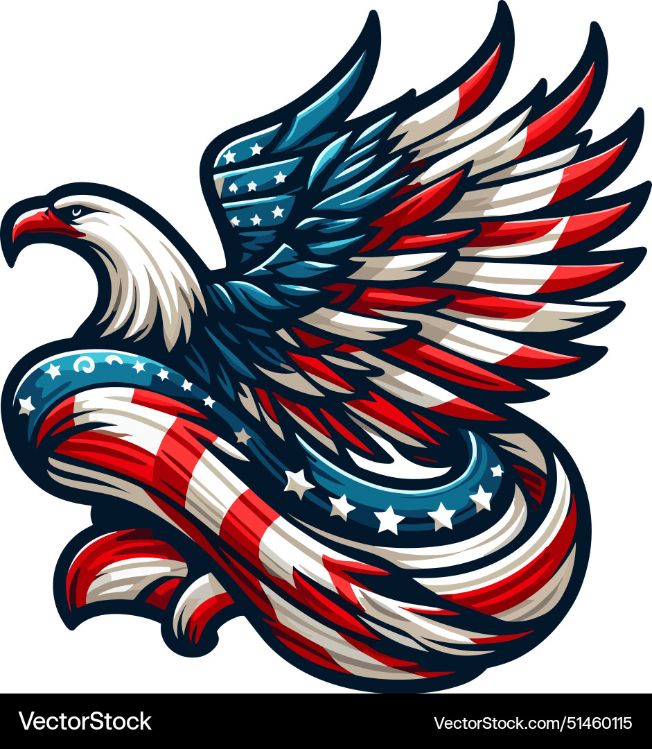 American eagle design with bald like Royalty Free Vector