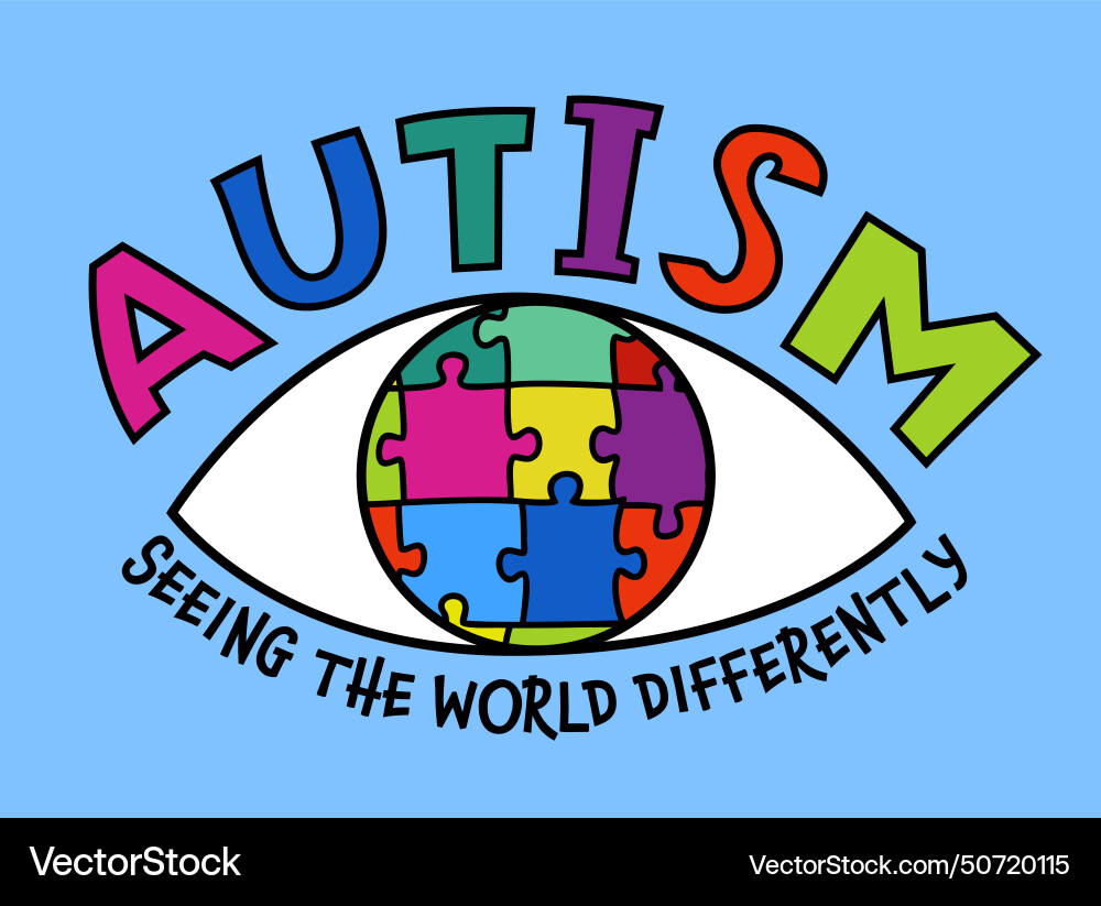 Autism awareness day autistic spectrum disorder Vector Image