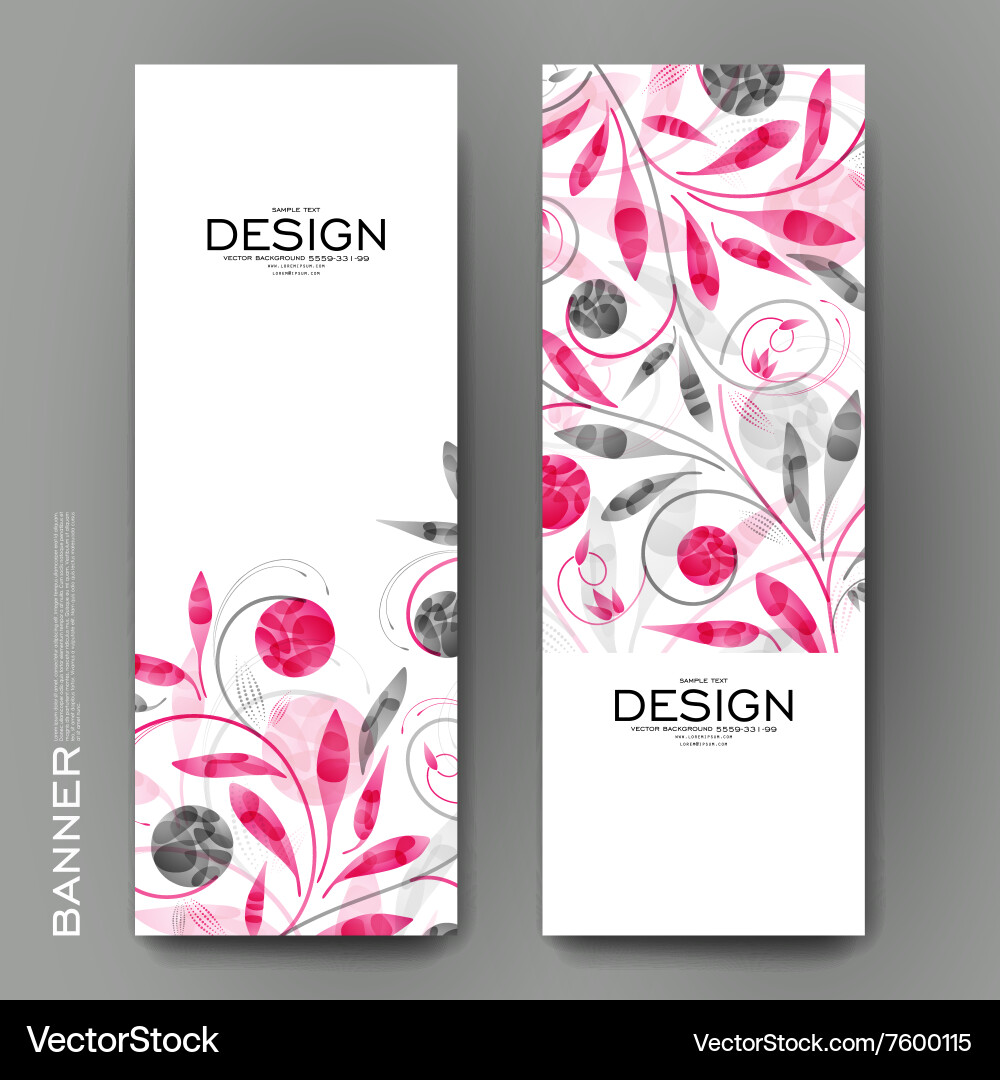Beautiful banner template with floral Royalty Free Vector