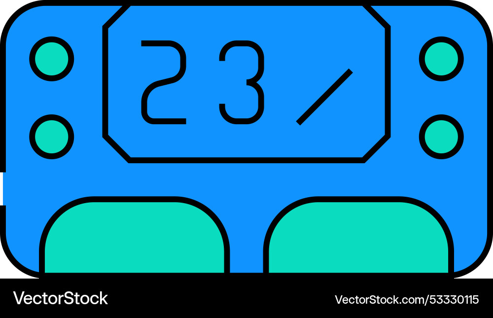 Digital body fat meter icon color Royalty Free Vector Image