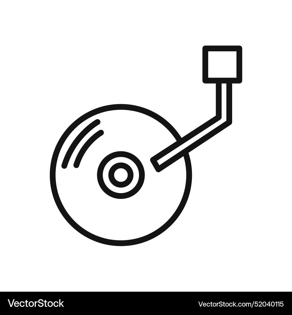 Dj icon black and white sign Royalty Free Vector Image