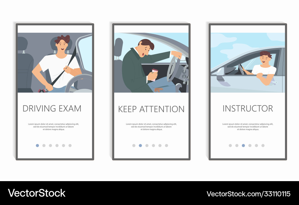 Driver character in car series Royalty Free Vector Image