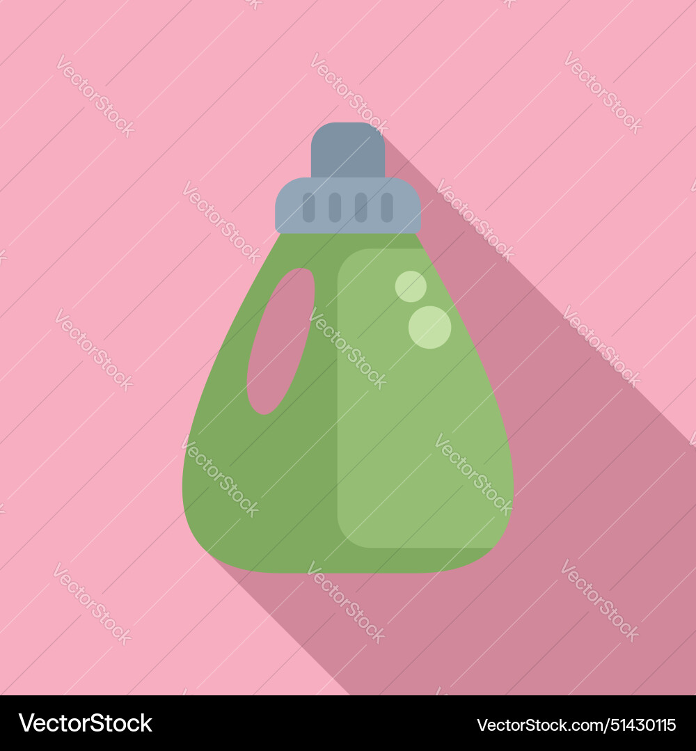 Flat design of green detergent bottle Royalty Free Vector
