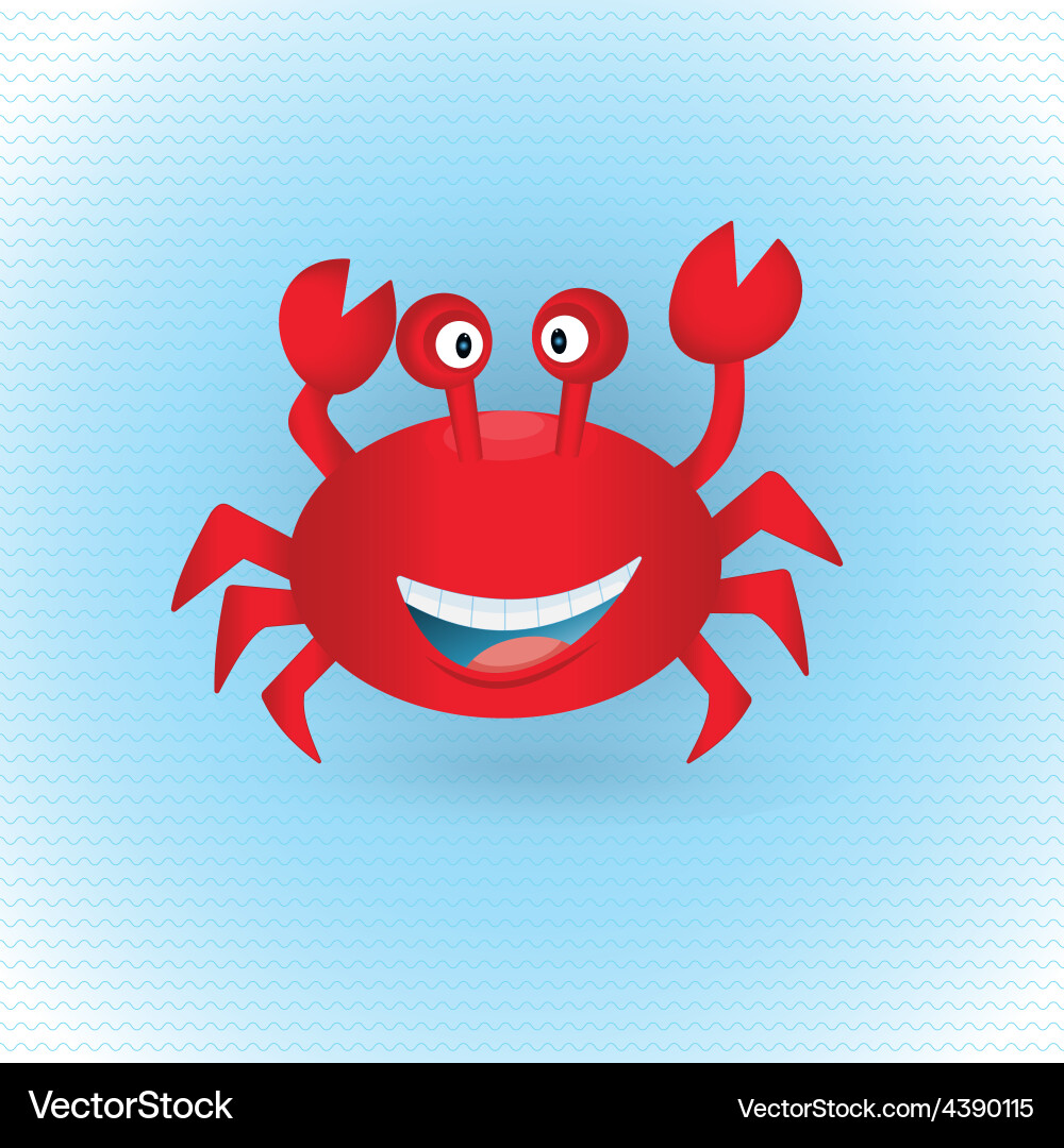 Red crab Royalty Free Vector Image - VectorStock