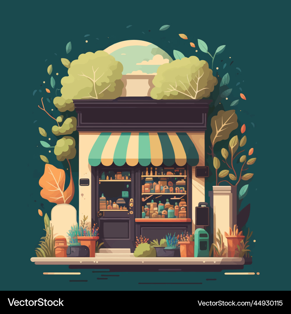 Small business store shop design restaurants Vector Image