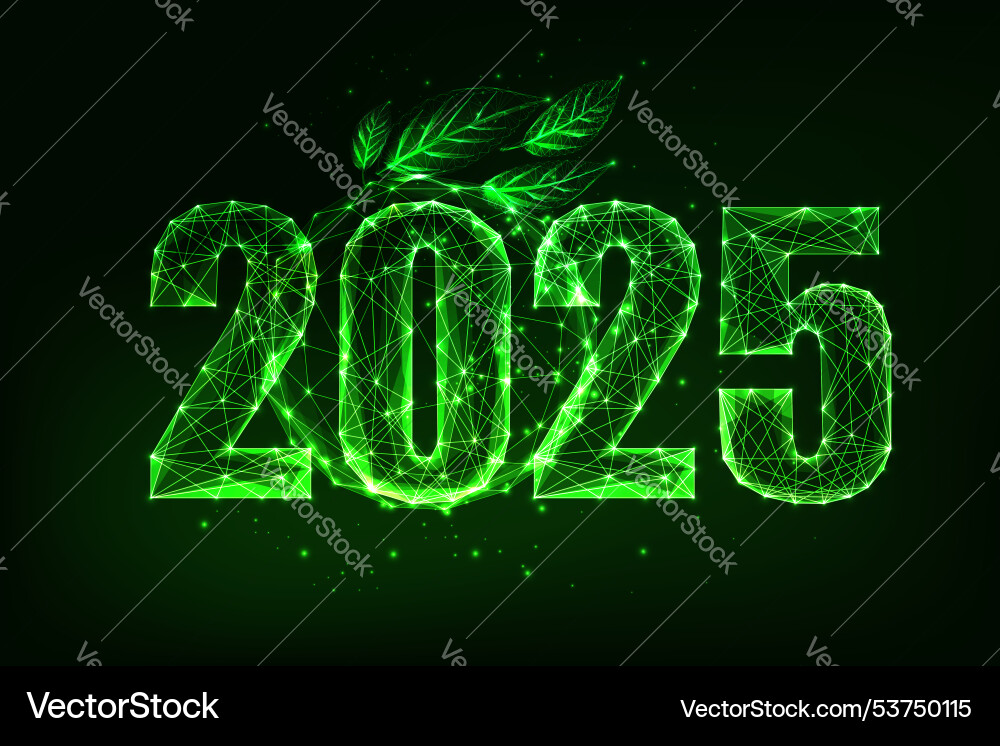 Sustianable future 2025 new year web banner Vector Image