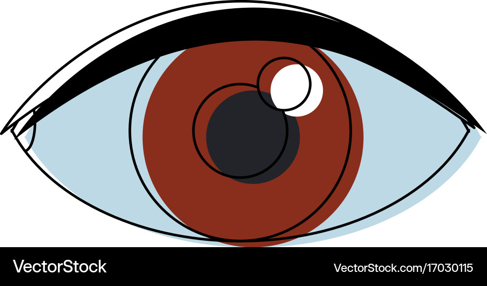 Technology concept human eye virtual Royalty Free Vector