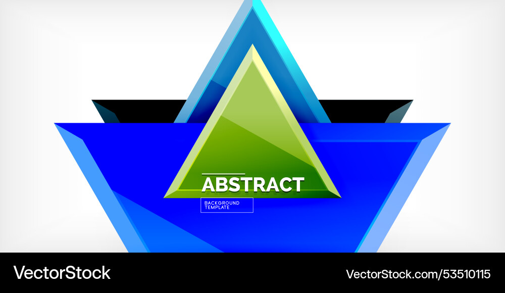 Triangle glass shapes geometric abstract Vector Image