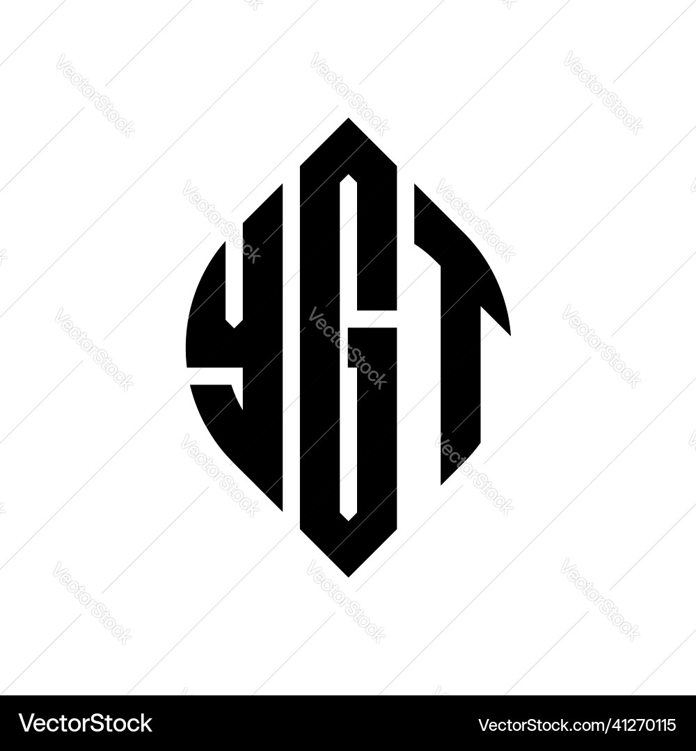 Ygt circle letter logo design Royalty Free Vector Image