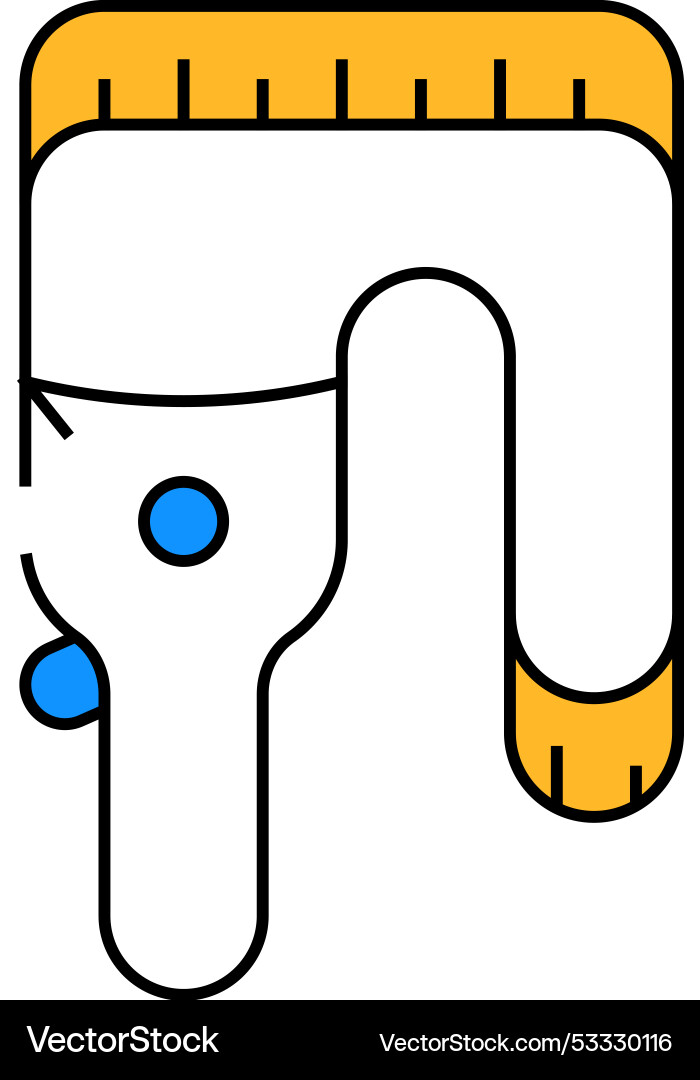 Body measuring tape icon color Royalty Free Vector Image