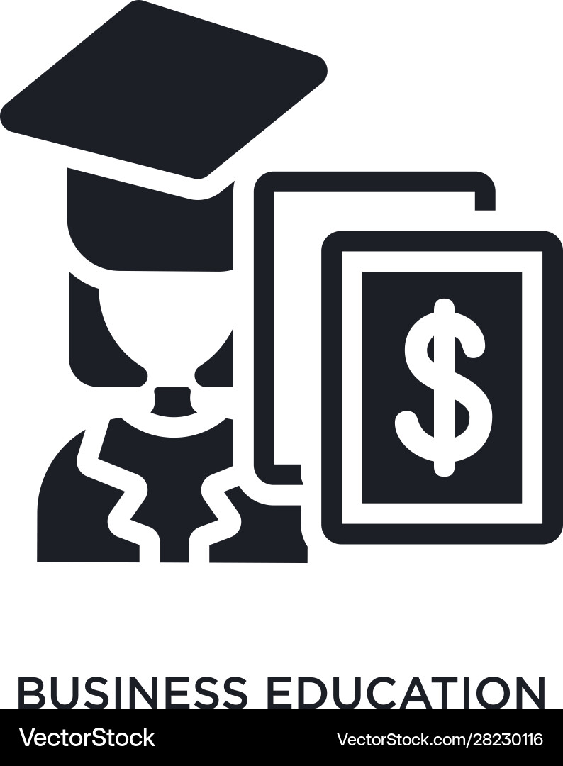 Business education isolated icon simple element Vector Image