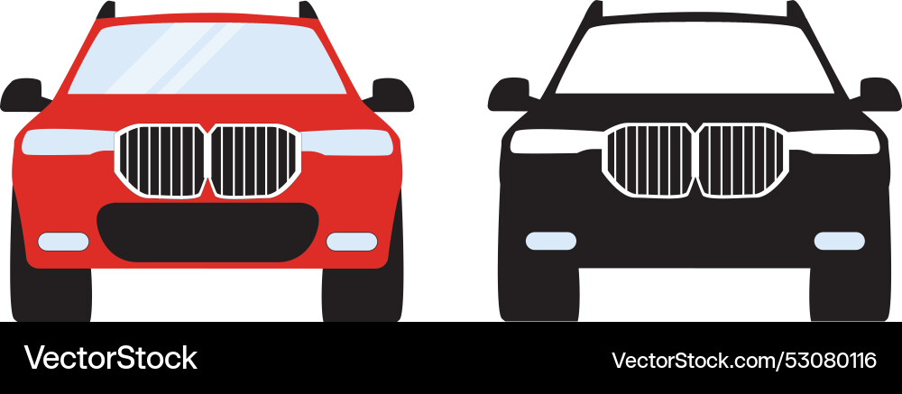 Car front view flat icon Royalty Free Vector Image