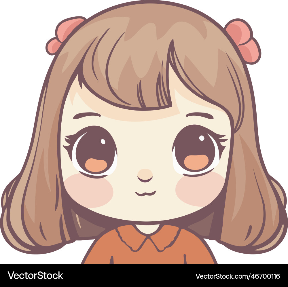 Chibi girl character Royalty Free Vector Image