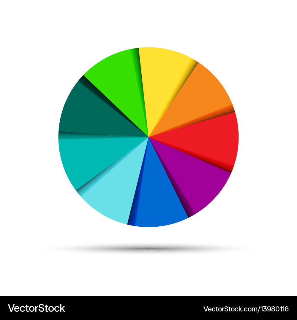 Color round palette isolated on white background Vector Image