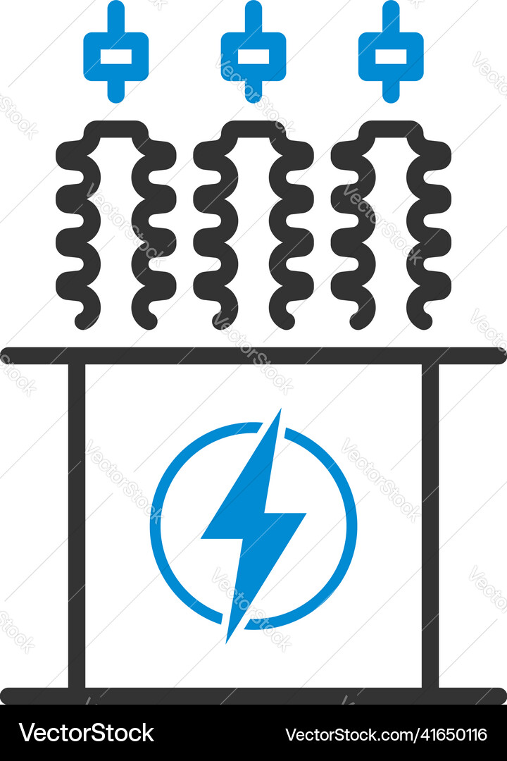 Electric transformer icon Royalty Free Vector Image