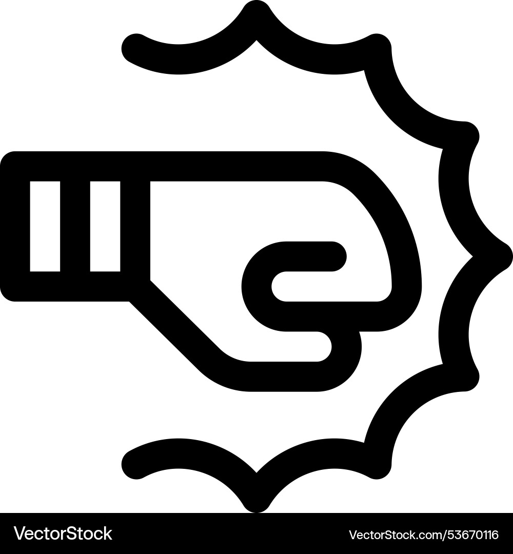 Fighting icon thin linear style design isolated Vector Image