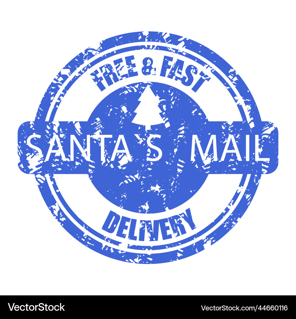 Free and fast service post office rubber stamp Vector Image