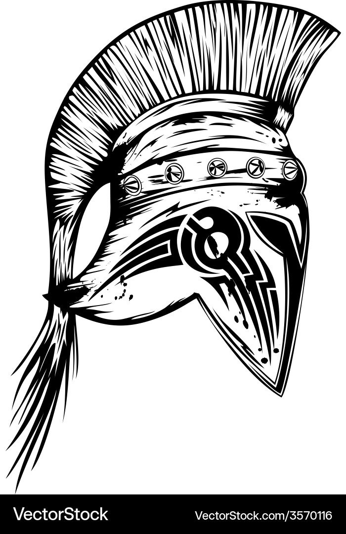 Legionary helmet Royalty Free Vector Image - VectorStock