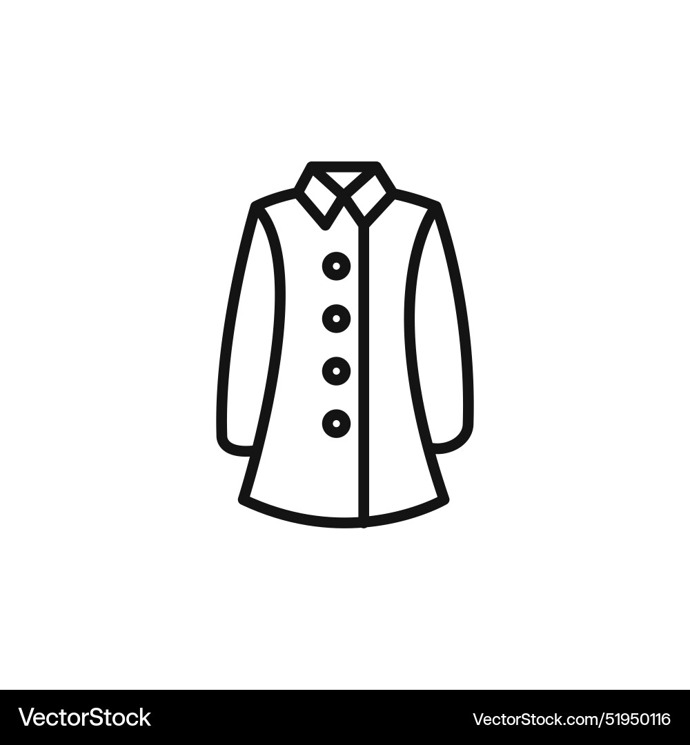 Overcoat logo sign outline Royalty Free Vector Image