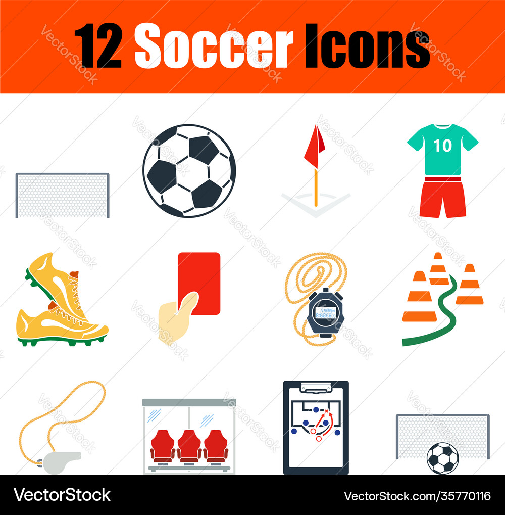 Soccer icon set Royalty Free Vector Image - VectorStock