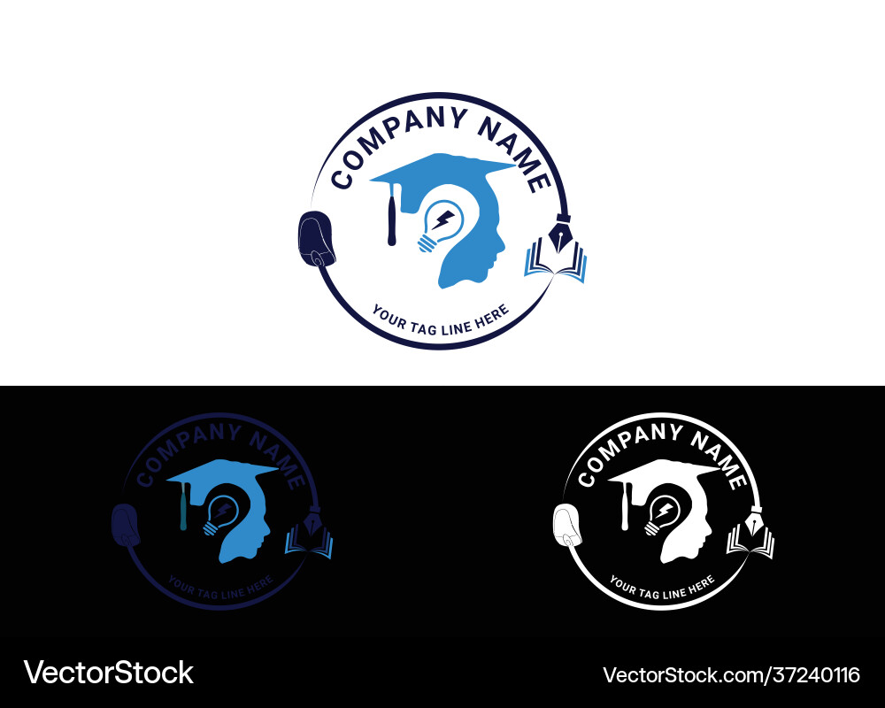 Technology e-learning logo or icon design Vector Image