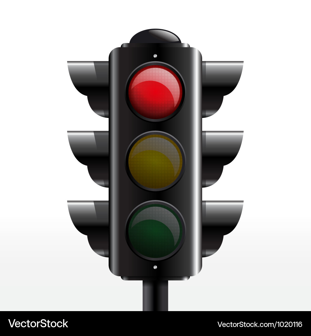 Traffic light red Royalty Free Vector Image - VectorStock