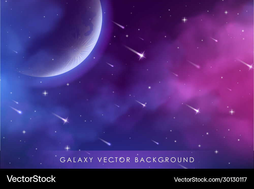 Cosmos background with realistic stardust nebula Vector Image