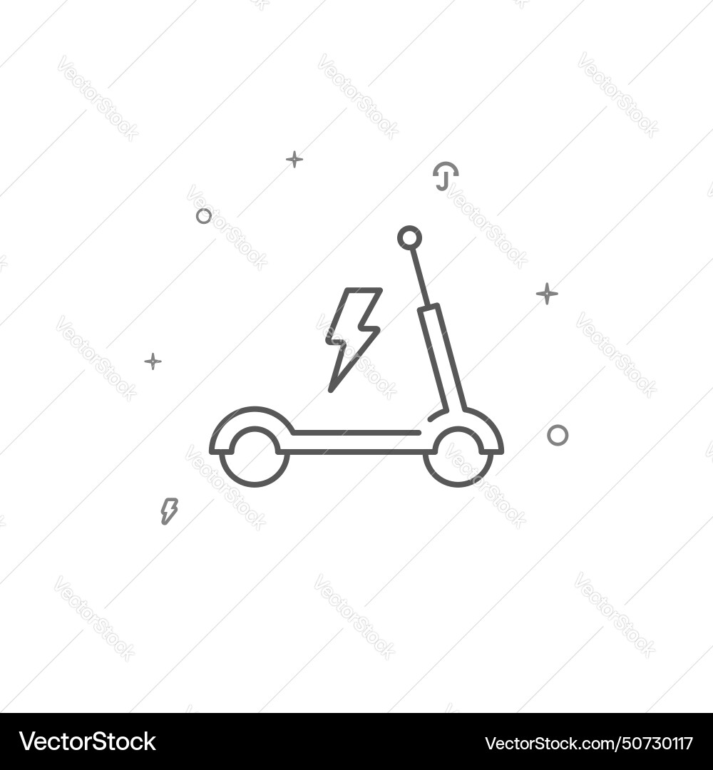 Electric scooter simple line icon symbol Vector Image